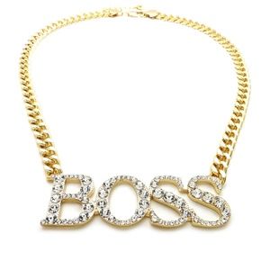 Jewelry | Iced Out Boss Pendant Necklace With Link Chain | Poshmark